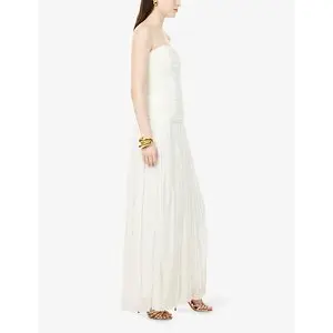 Simkhai Danielle Crinkle Jersey Bustier Gown - Ivory
