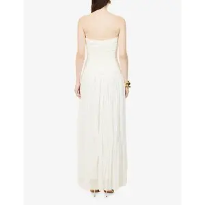 Simkhai Danielle Crinkle Jersey Bustier Gown - Ivory
