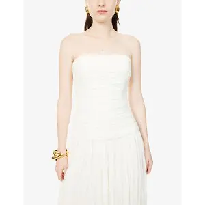 Simkhai Danielle Crinkle Jersey Bustier Gown - Ivory