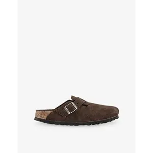 BIRKENSTOCK Boston Suede Clogs - Carafe Brown