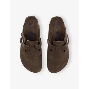 BIRKENSTOCK Boston Suede Clogs - Carafe Brown