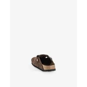 BIRKENSTOCK Boston Suede Clogs - Carafe Brown