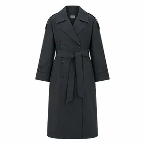 ATS THE LABEL Avery Belted Trench Coat - Grey