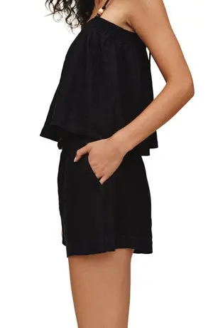 Bella Dahl Belted Eyelet Linen Blend Shorts