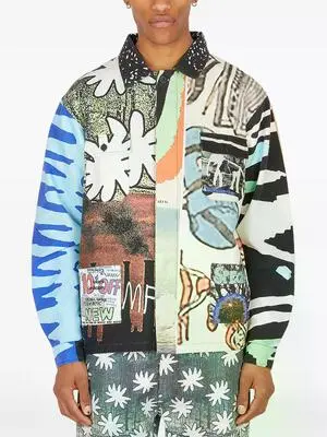DRX X STEFAN MEIER X LN-CC Graphic Print Cotton Jacket - Neutrals