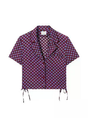 Claudie Pierlot Geometric Print Cropped Shirt