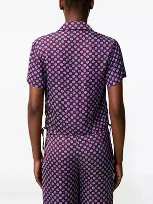 Claudie Pierlot Geometric Print Cropped Shirt