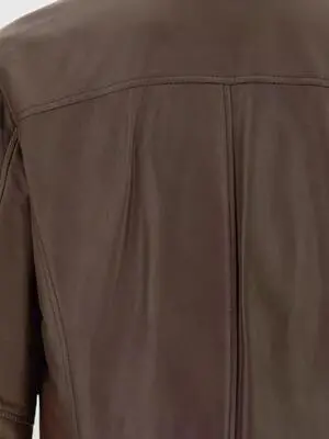 VOLFAGLI FIRENZE Leather High Neck Jacket