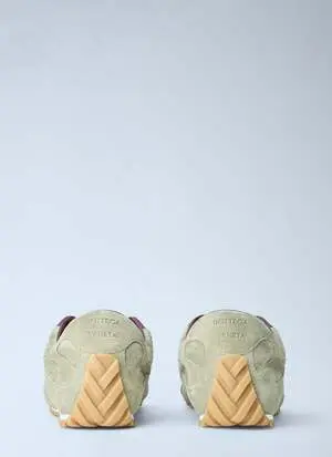 Bottega Veneta Orbit Flash Suede Sneakers - Green