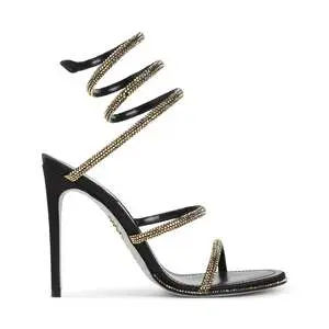 Rene Caovilla Embellished Stiletto Sandals - Black