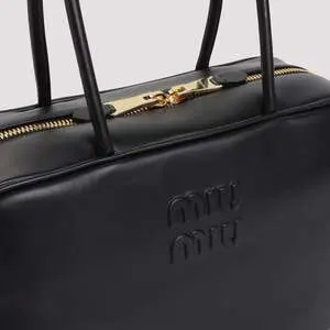 Miu Miu Beau Calf Leather Shoulder Bag - Black