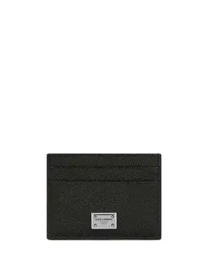 Dolce & Gabbana Card Holder With Logo Plaque - Black