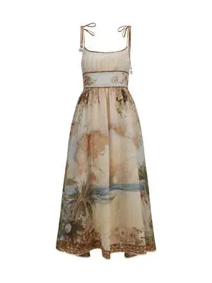 Zimmermann Mahon Linen Corset Dress - Cream