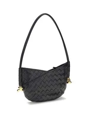 Bottega Veneta Mini Solstice Woven Leather Shoulder Bag - Blue