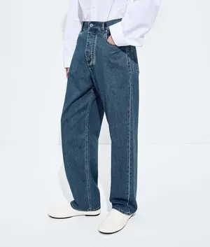 Bottega Veneta Atlantic Blue Wide Leg Jeans