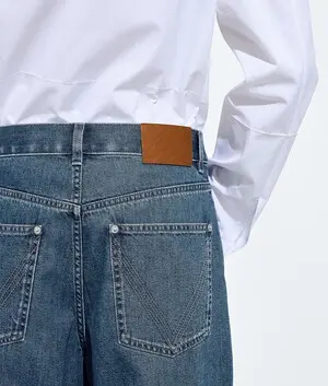 Bottega Veneta Atlantic Blue Wide Leg Jeans