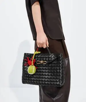 Bottega Veneta Tennis Ball Charm - Kiwi/alabaster