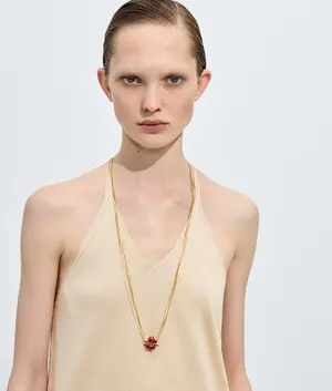 Bottega Veneta Sea Coral Pendant Necklace