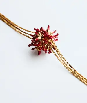 Bottega Veneta Sea Coral Pendant Necklace