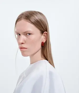 Bottega Veneta Sea Coral Hoop Earrings