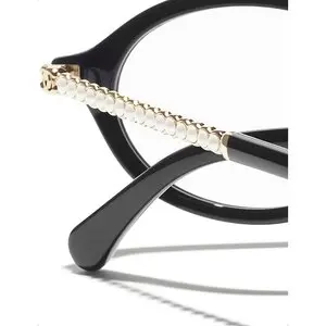 Chanel Oval Frame Metal Optical Glasses