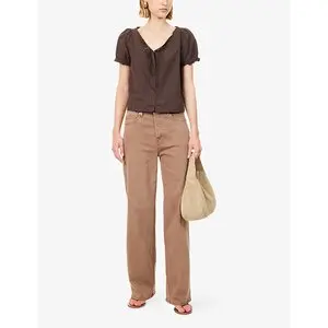 Good American Vintage Wide-leg High-rise Stretch-denim Jeans