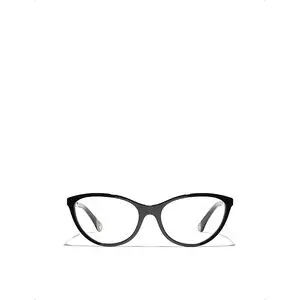 Chanel Ch3501h Cat-eye Metal Optical Glasses - Black