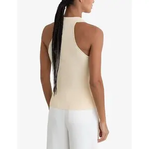 REISS Vera Ribbed Knitted Vest Top