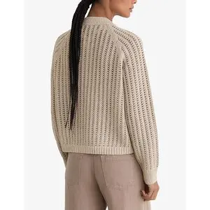 REISS Constance V-neck Knitted Cardigan