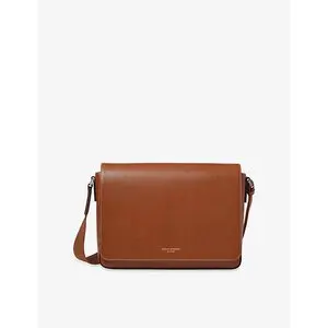 ASPINAL OF LONDON Reporter Leather Messenger Bag - Chestnut