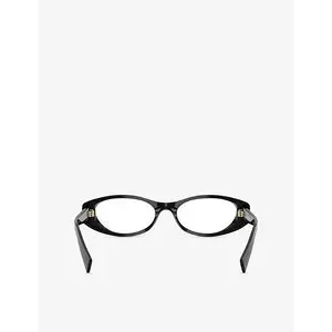 Miu Miu Mu 03zv Oval-frame Acetate Eyeglasses