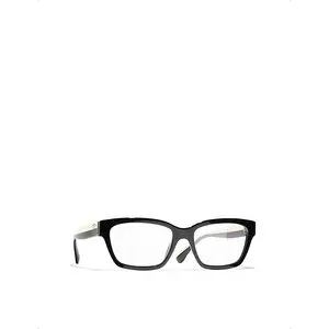 Chanel Ch3503b Rectangle-frame Acetate Sunglasses