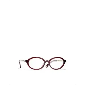 Chanel Ch3499ha Oval-frame Metal Optical Glasses