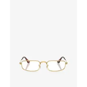 Ray-ban Rb3927v Rectangle-frame Metal Optical Glasses - Gold