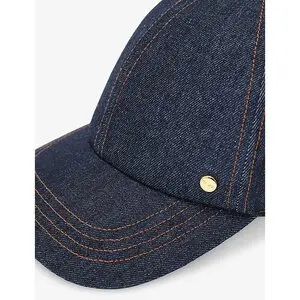 REISS Winnie Contrast-stitching Denim Cap
