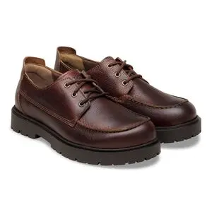 BIRKENSTOCK Highwood Moc Lace Low Natural Leather - Chocolate