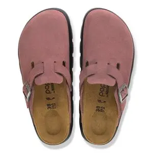 PAPILLIO Boston Chunky Suede Clogs - Pepper