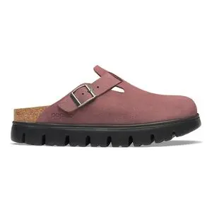 PAPILLIO Boston Chunky Suede Clogs - Pepper