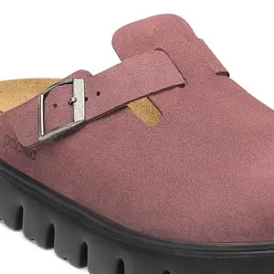 PAPILLIO Boston Chunky Suede Clogs - Pepper