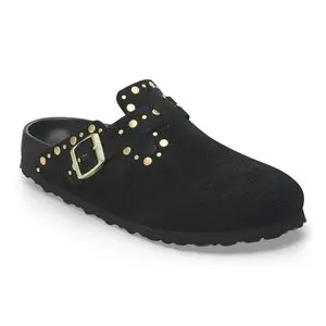 BIRKENSTOCK Boston Rivet Suede Leather - Black