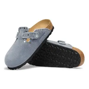 BIRKENSTOCK Boston Rivet Suede Leather Clogs