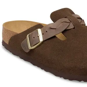 BIRKENSTOCK Boston Braided Suede Leather