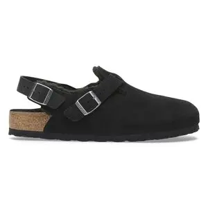 BIRKENSTOCK Tokio Shearling Suede Leather - Black