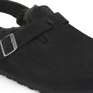 BIRKENSTOCK Tokio Shearling Suede Leather - Black
