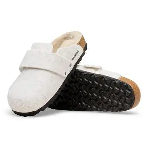 BIRKENSTOCK Loma Shearling Felt Clogs - Oyster
