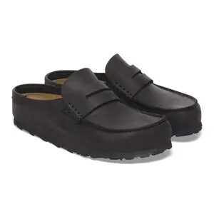 BIRKENSTOCK Naples Wrapped Natural Leather Oiled - Black