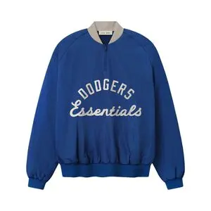 Fear Of God Dodgers Half Zip Pullover 'estate /seal Rib - Blue