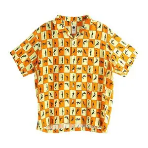 VOWELS Short-sleeve Elvis Shirt - Orange