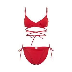 Balenciaga Wrap-around Bikini Set - Red