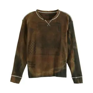 SAITOS Broken Halo Waffle Top 'washed - Grey